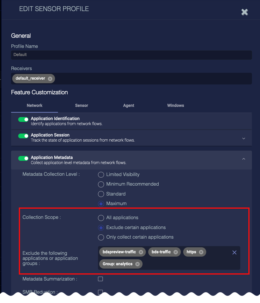 Configuring Modular Sensor Profiles