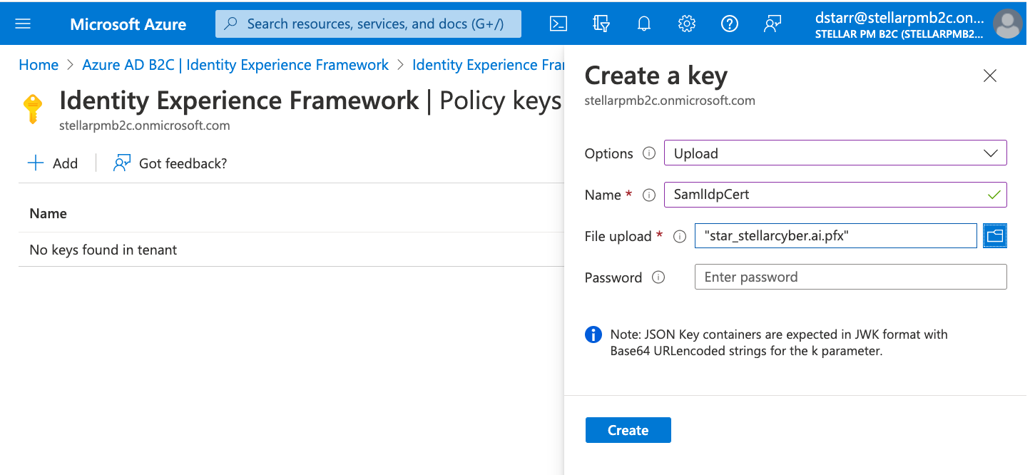 Configure & Upload Policies / Keys